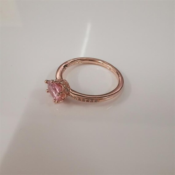Pandora Pink Sparkling Crown Solitaire Ring Etsy