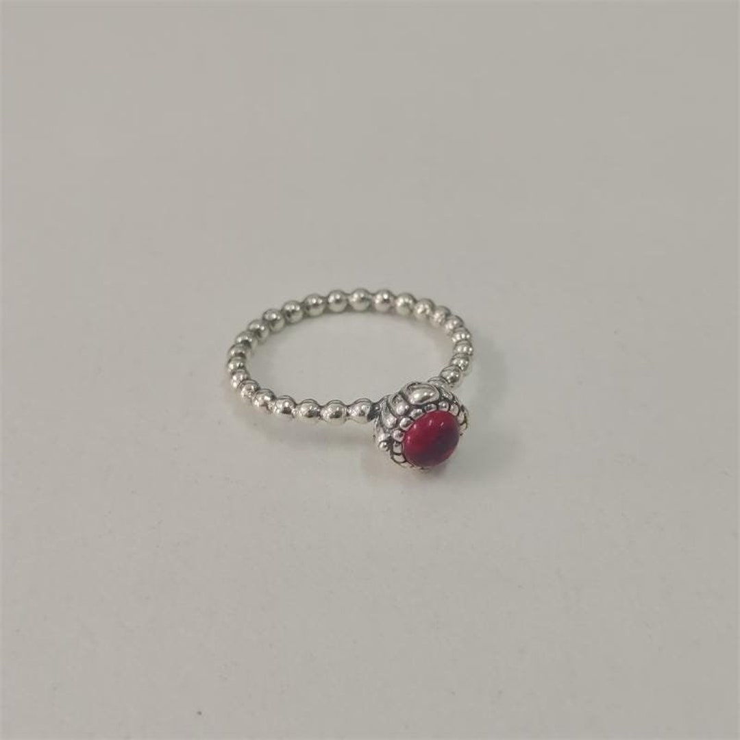Pandora garnet ring store