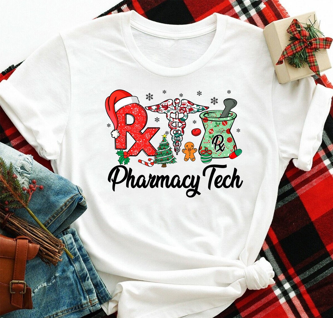 Christmas Pharmacy Tech Shirt, Pharmacist Christmas Shirt, Pharmacist ...