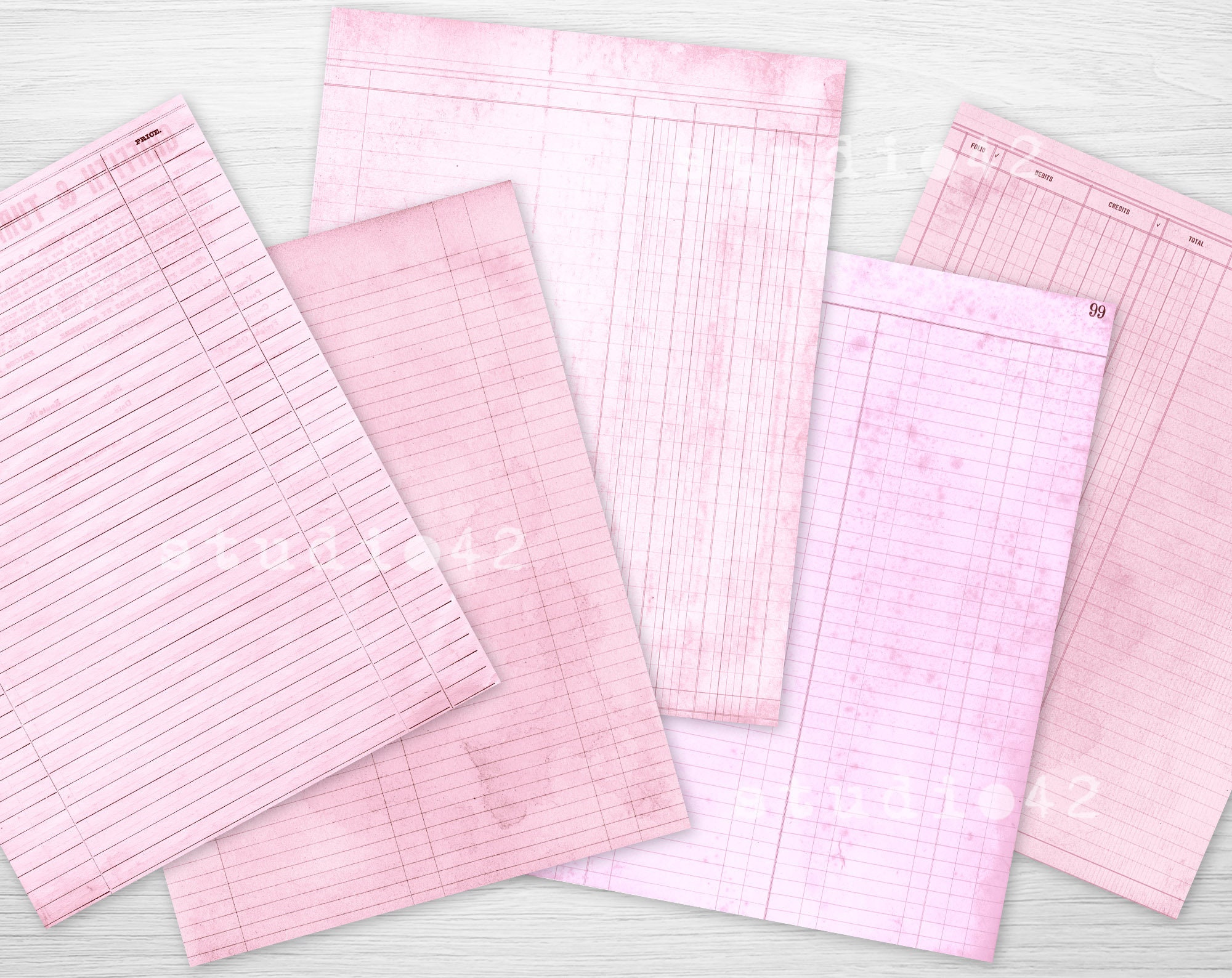 Printable Pink Ledger Paper Ledger Book Digital Ledger Etsy printable-pink-ledger-paper-ledger-book-digital-ledger-etsy