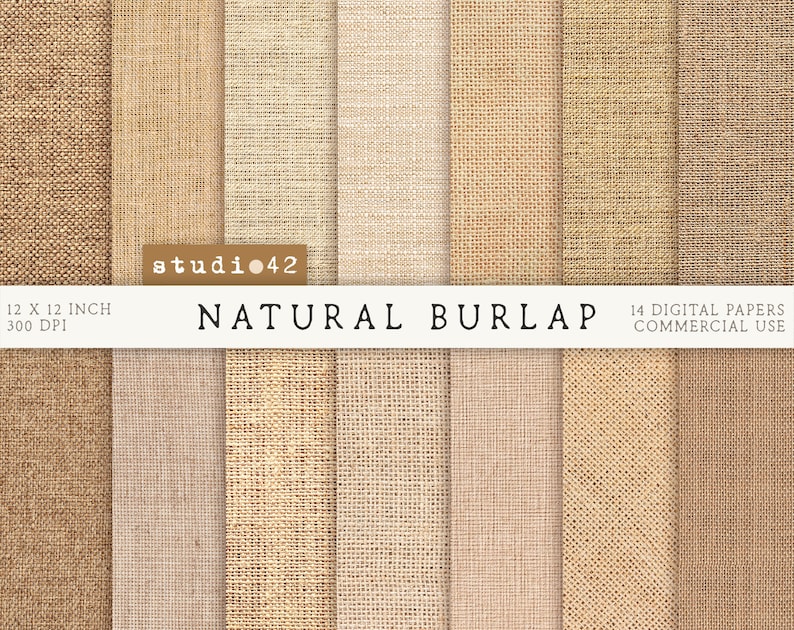 Burlap Background Digital Papers Linen Texture Paper Jute - Etsy