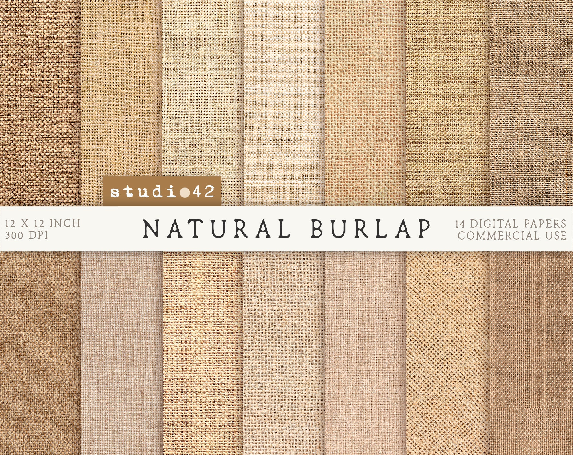 Burlap Background Digital Papers Linen Texture Paper Jute - Etsy