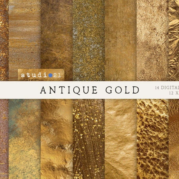 Gold Digital Papers - Etsy