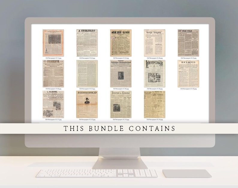 Old Newspapers Digital Papers, Old Newspapers Printable Paper ...