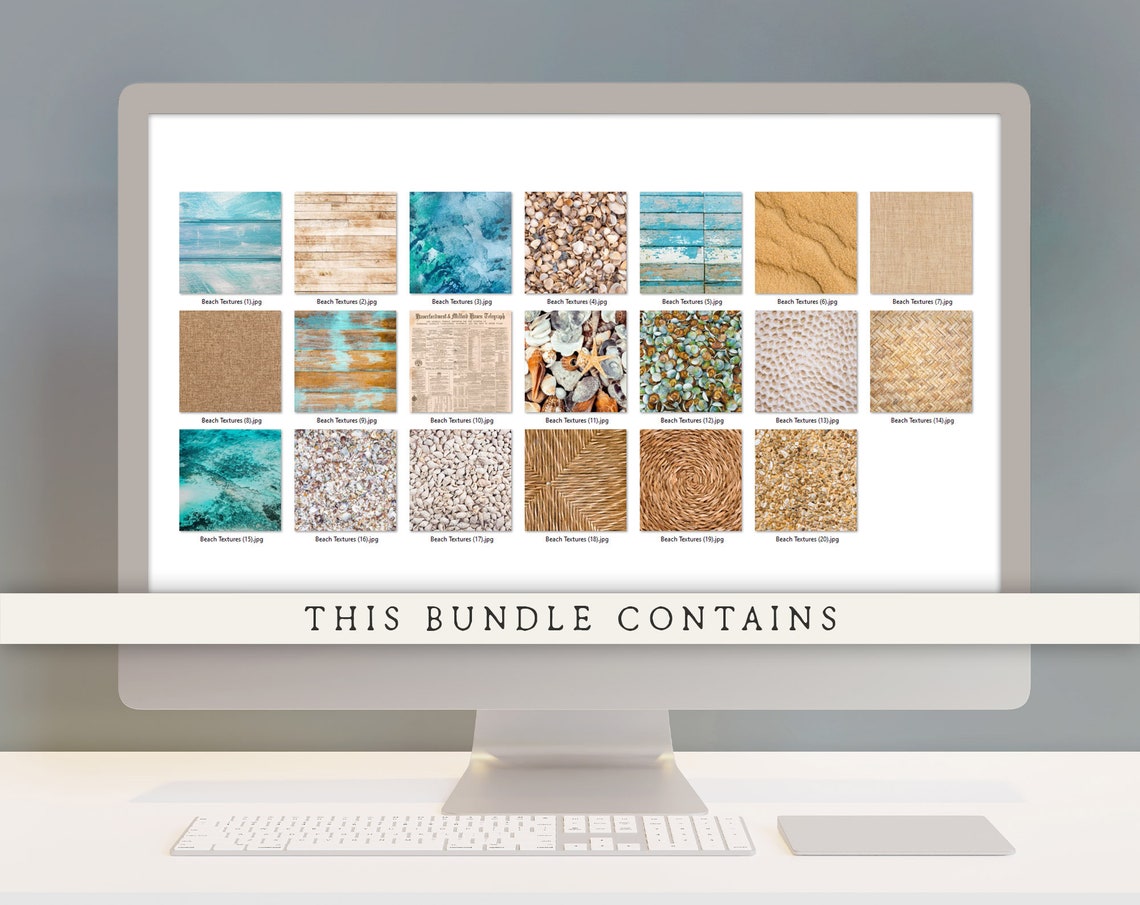 Beach Vacation Digital Paper, Beachy Textures, Beach Theme Scrapbooking ...