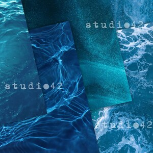 Water Digital Printable Paper, Ocean Digital Background, Sea Texture ...