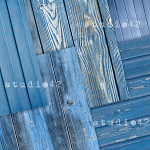 Blue Wood Background Digital Papers, Ocean Blue Wooden Backgrounds, Ood ...