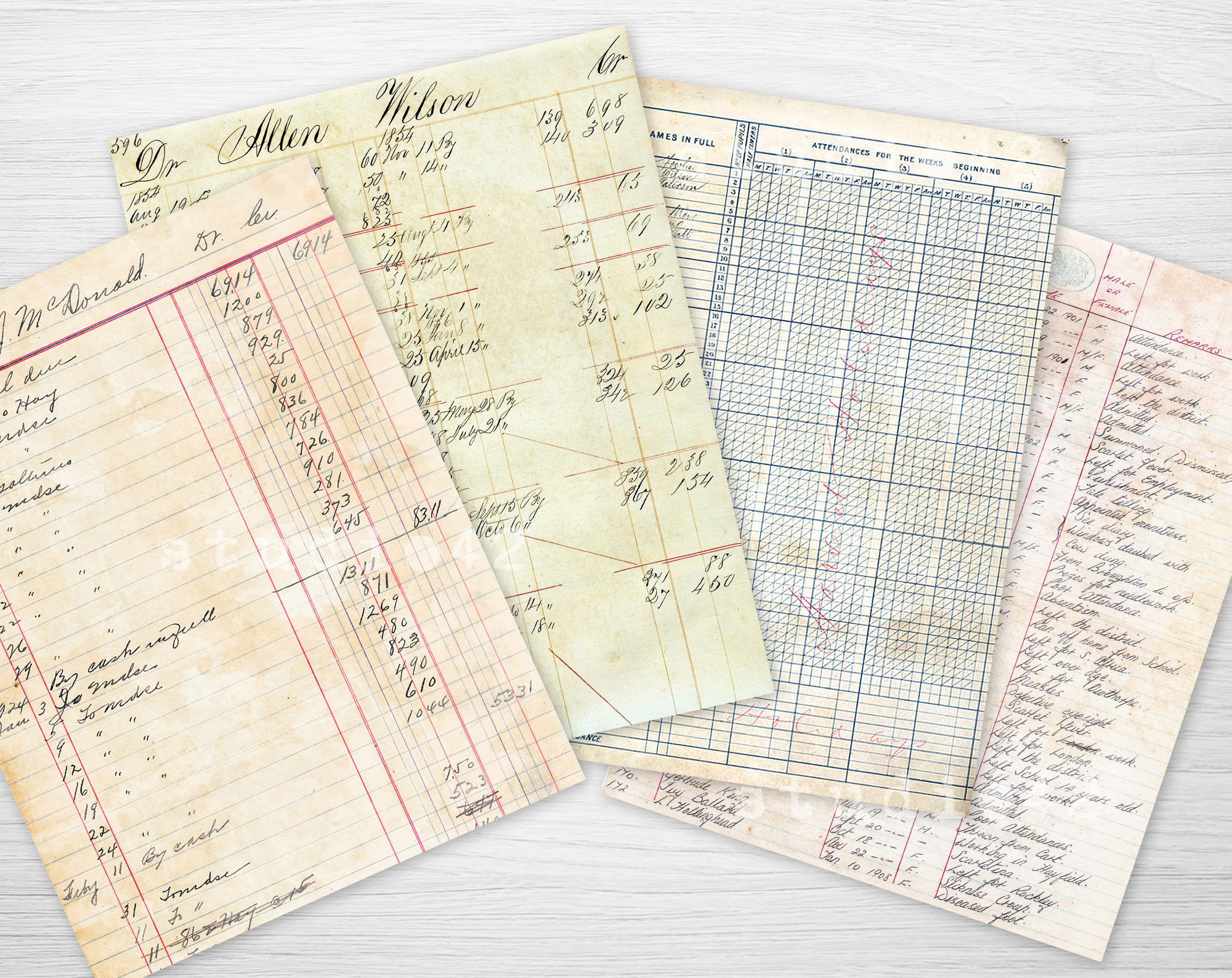 Printable Ledger Paper, Ledger Book, Digital Ledger Paper, Digital ...