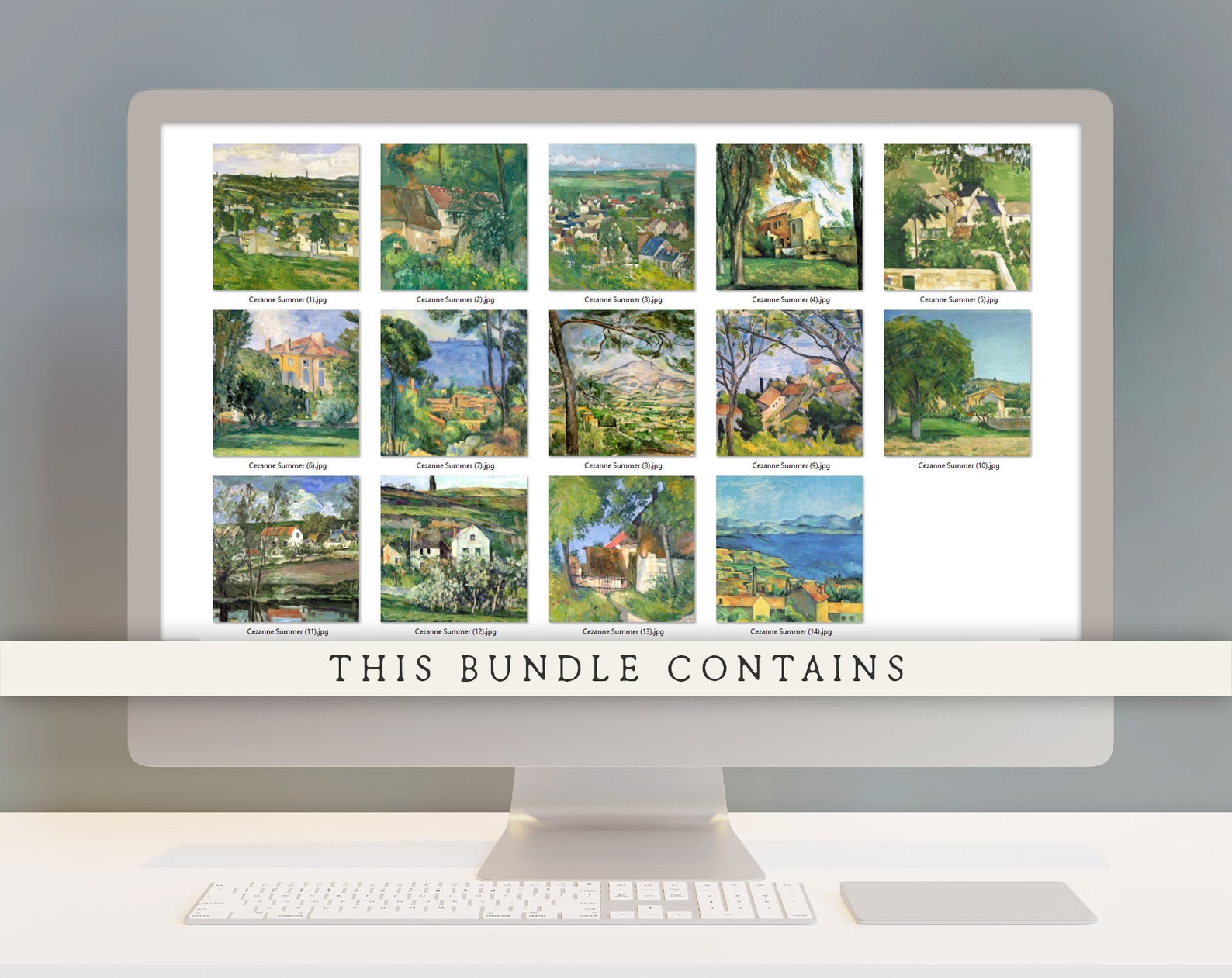 Paul Cezanne Digital Papers, Landscape Digital Paintings, Impressionism ...