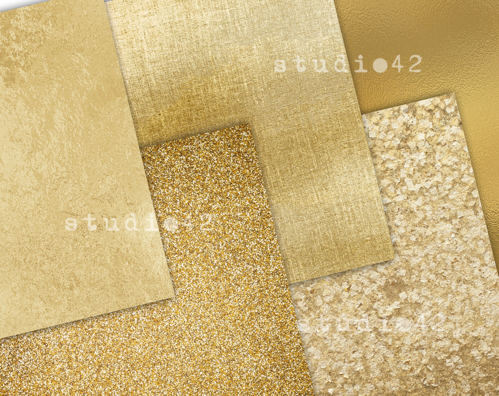 Soft Gold Digital Paper, Gold Digital Background, Gold Foil Textures ...