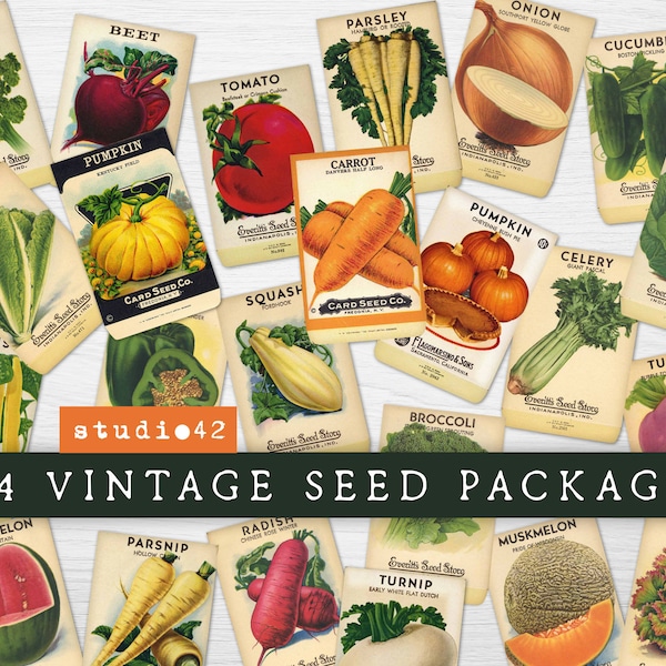 Printable Seed Packets: - Etsy
