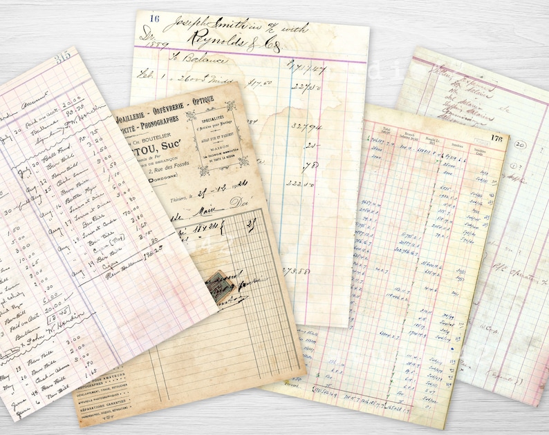 Printable Ledger Paper, Ledger Book, Digital Ledger Paper, Digital ...
