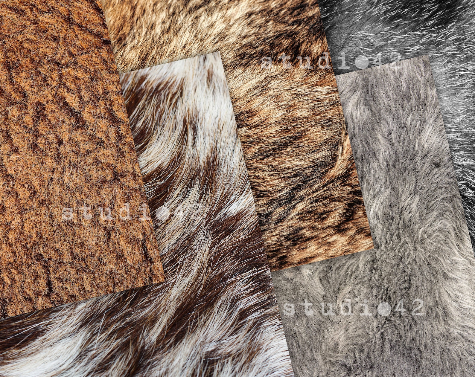 Animal Fur Textures Digital Paper, Real Animal Fur Texture Paper, Fur ...