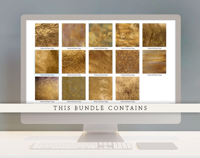 Antique Gold Digital Textures, Aged Gold Digital Papers, Old Gold ...