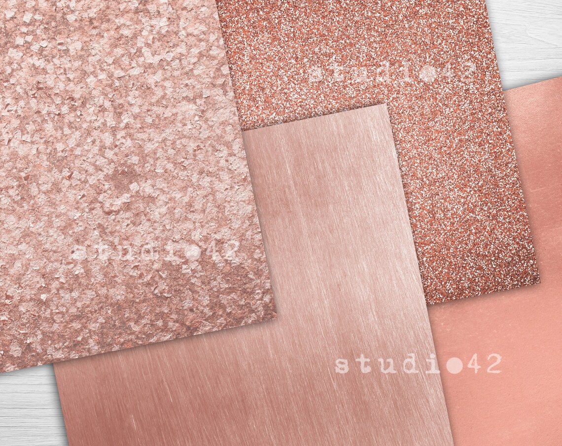 Soft Rose Gold Digital Paper, Rose Gold Digital Background, Rose Gold ...