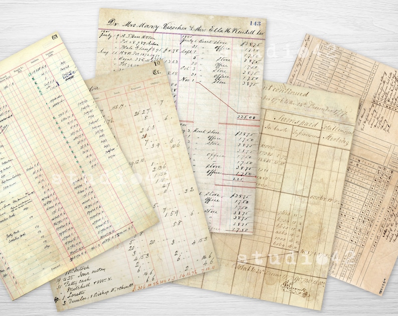 Printable Ledger Paper, Ledger Book, Digital Ledger Paper, Digital ...
