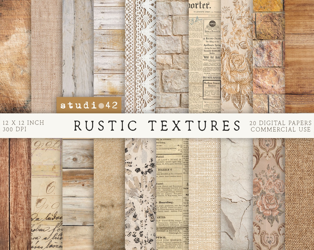 Rustic Wood Digital Paper, Rustic Wood Texture, Distressed Wood ...