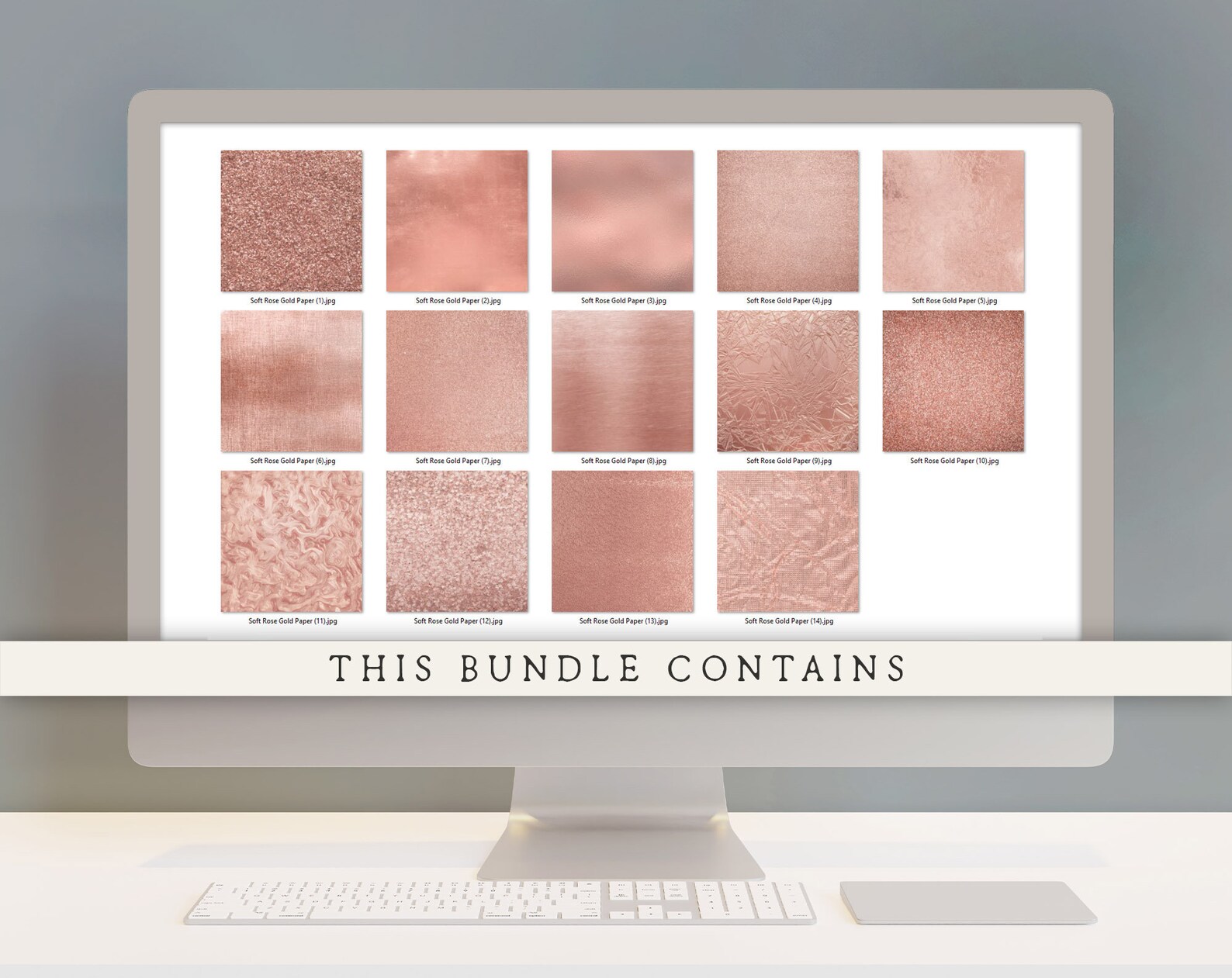 Soft Rose Gold Digital Paper, Rose Gold Digital Background, Rose Gold ...