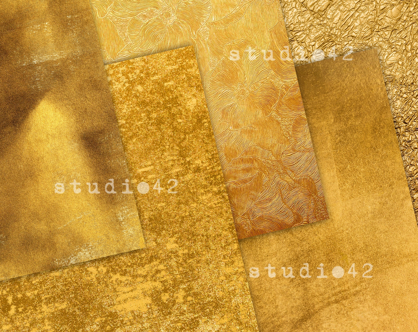 Royal Gold Digital Paper, Gold Digital Background, Gold Foil Textures ...
