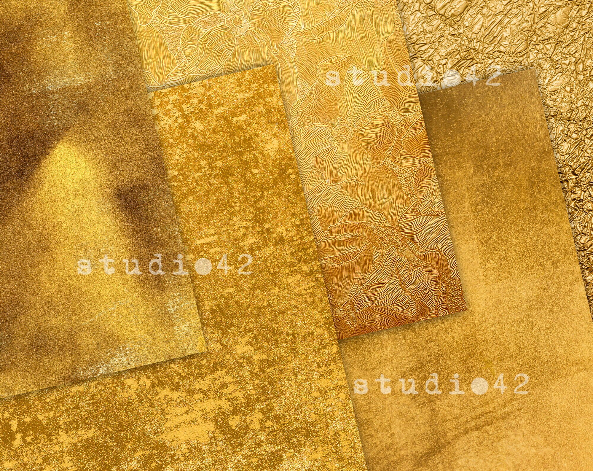 Royal Gold Digital Paper, Gold Digital Background, Gold Foil Textures ...