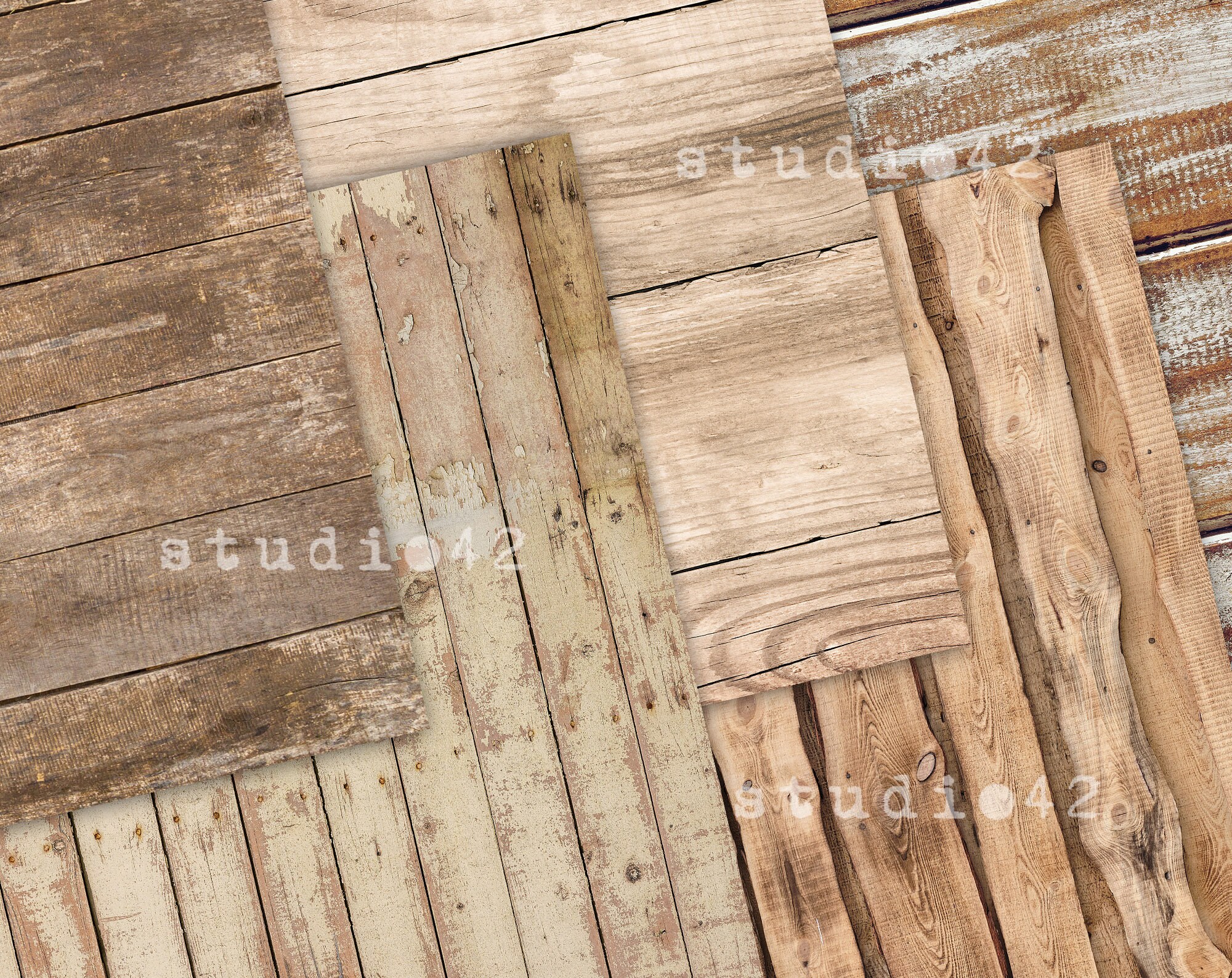 Rustic Wood Digital Paper, Rustic Wood Texture, Distressed Wood ...
