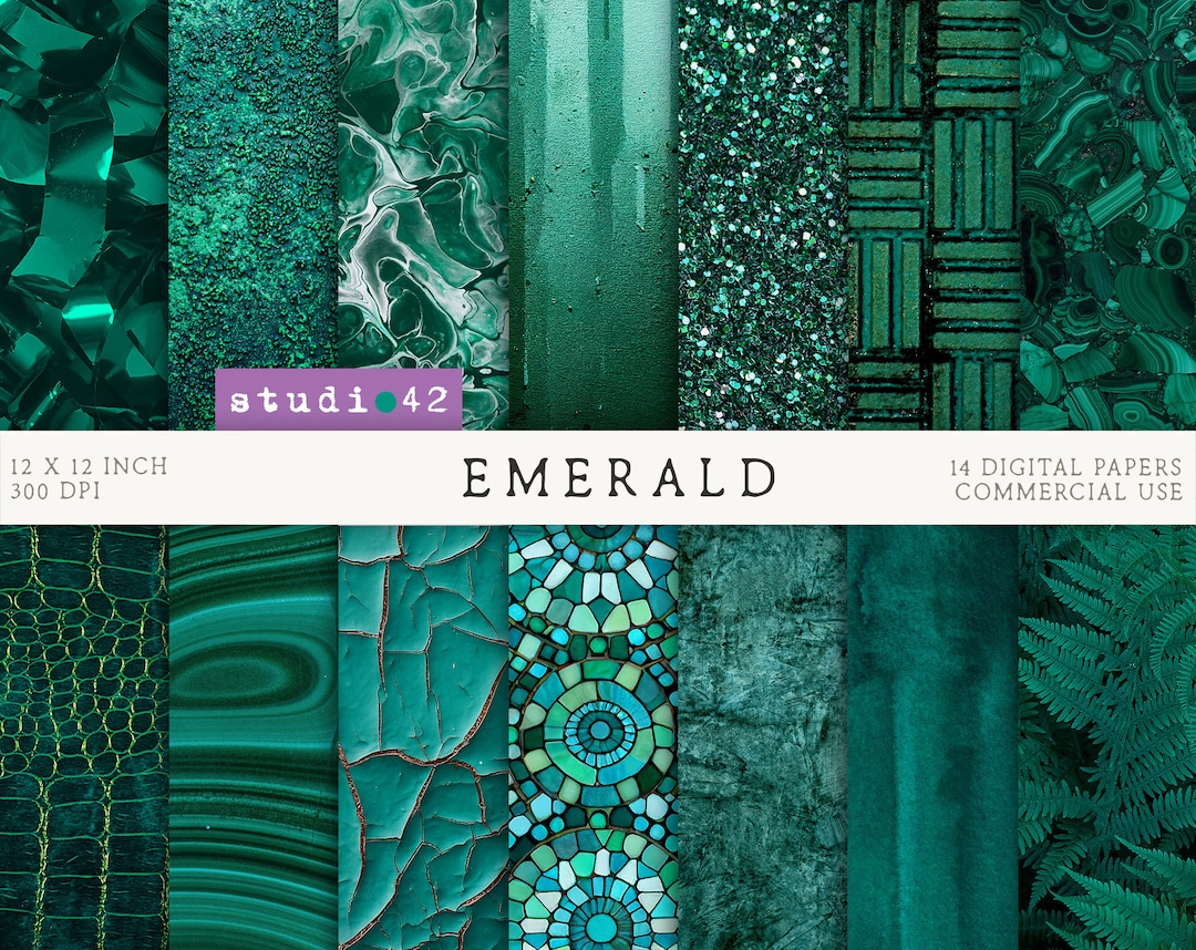 Emerald Green Digital Papers, Jade Green Textures, Dark Green Backdrop ...