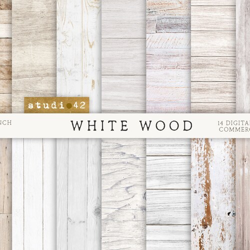 Shabby Wood Background Digital Papers White Wooden - Etsy