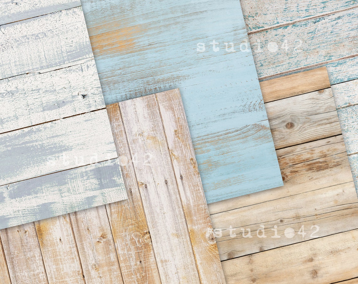 Shabby Wood Background Digital Papers, White Wooden Backgrounds, Rustic ...