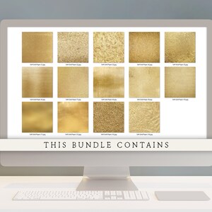 Soft Gold Digital Paper, Gold Digital Background, Gold Foil Textures ...