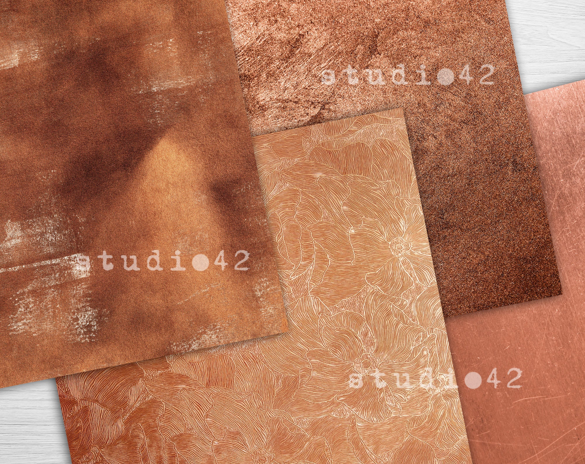 Copper Digital Papers Antique Copper Textures Copper Digital - Etsy