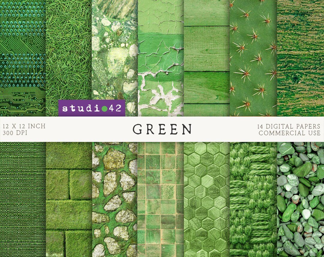 Green Digital Papers, Green Textures, Green Backdrop Printables, Green ...