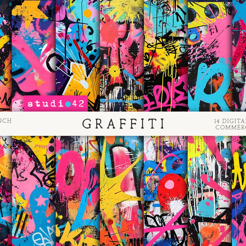 Graffiti Wallpaper - Etsy