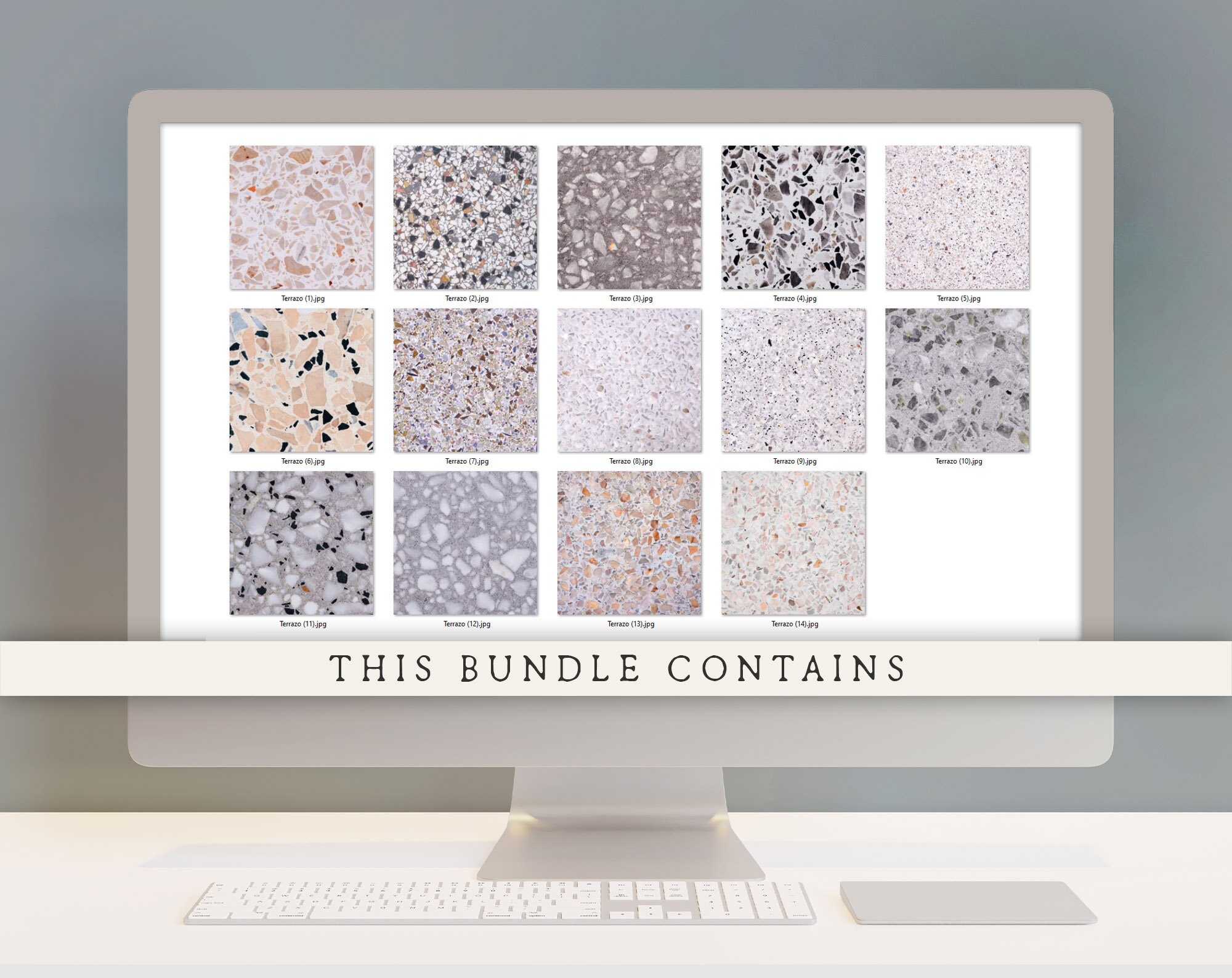 Terrazzo Background Digital Papers, Stone Wall Texture Paper, Stones ...