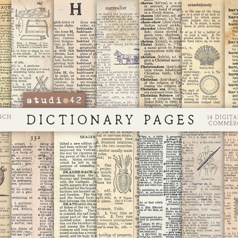 Dictionary Page - Etsy
