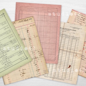 Printable Ledger Paper, Ledger Book, Digital Ledger Paper, Digital ...