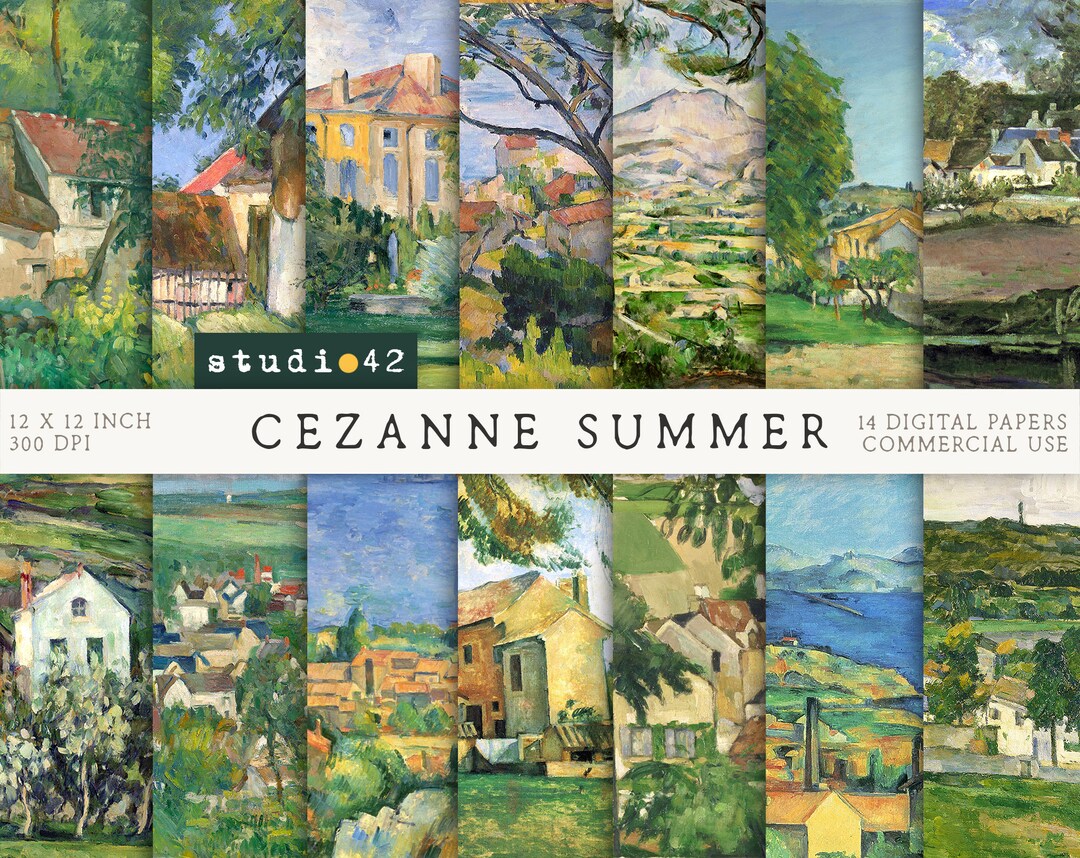 Paul Cezanne Digital Papers Landscape Digital Paintings Impressionism