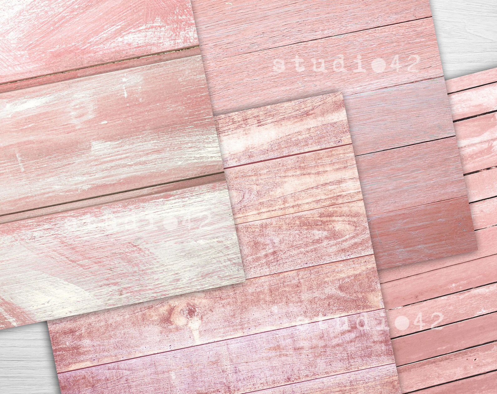 Shabby Pink Wood Background Digital Papers, Shabby Wooden Backgrounds ...