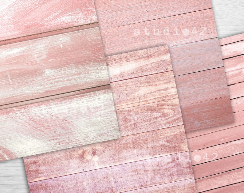 Shabby Pink Wood Background Digital Papers Shabby Wooden - Etsy