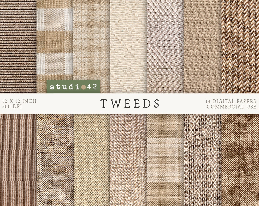 Tweeds background digital papers, Tweeds textures, Wool Tweeds digital ...
