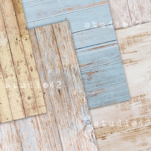 Shabby Wood Background Digital Papers, White Wooden Backgrounds, Rustic ...