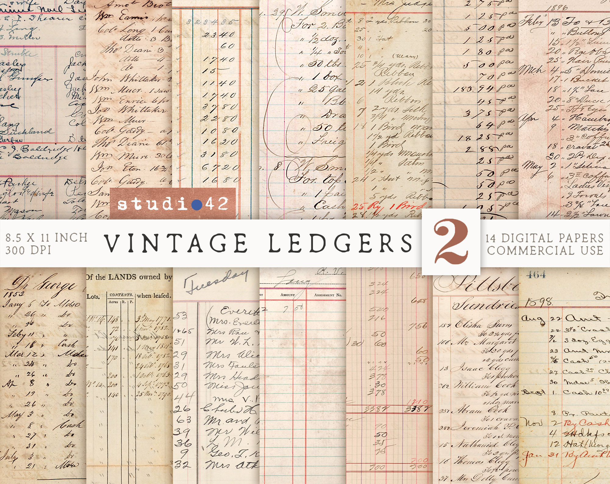 Printable Ledger Paper 2, Ledger Book, Digital Ledger Paper, Digital ...
