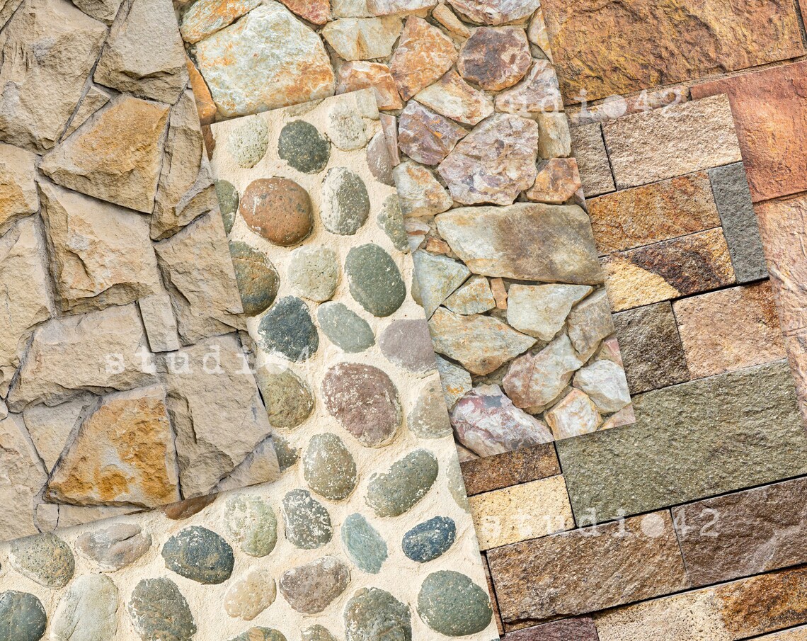 Stones Background Digital Papers, Stone Wall Texture Paper, Stones ...