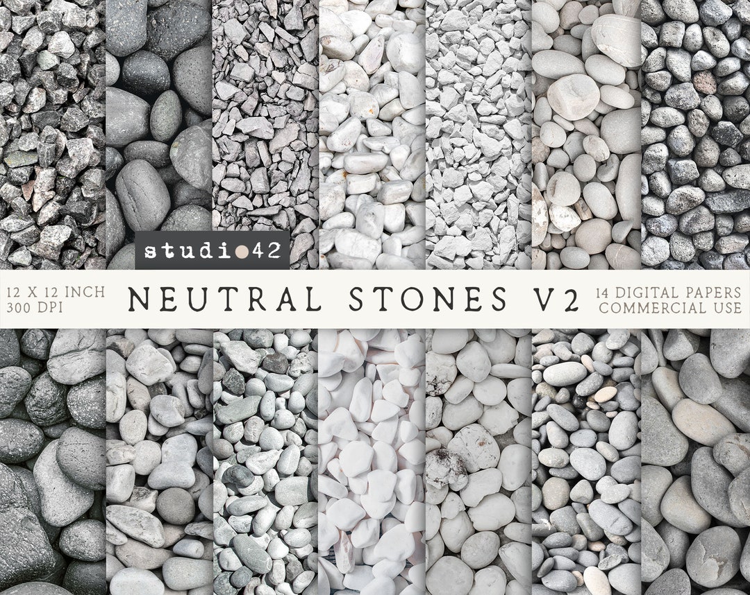 Stones Background Digital Papers, Neutral Stones Texture Paper, Stones ...