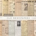 Old Newspapers Digital Paper, Old Newspapers Printable Paper, Printable ...