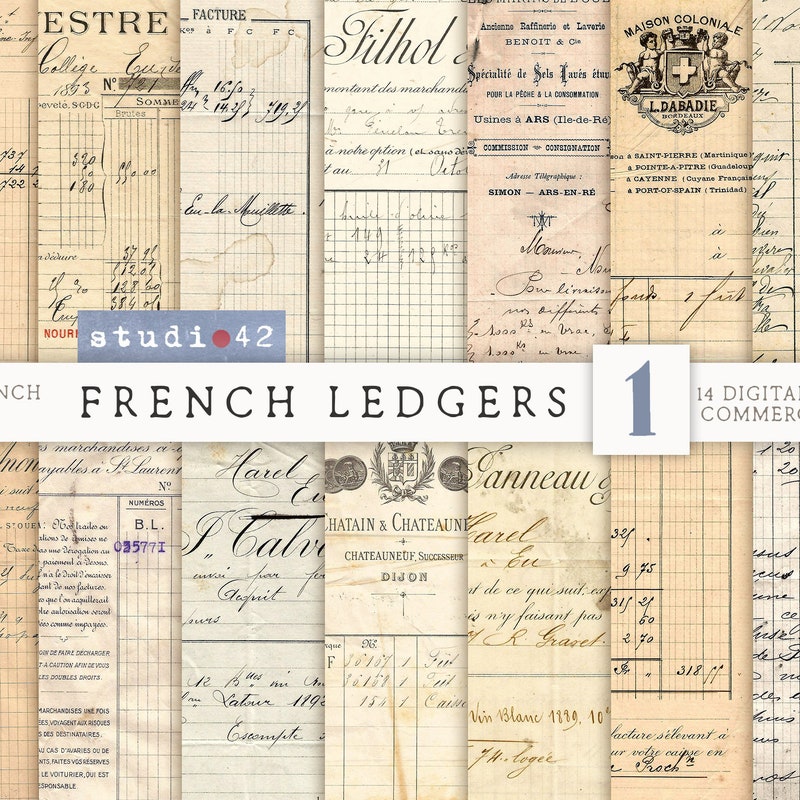 Antique Ledgers Pages - Etsy