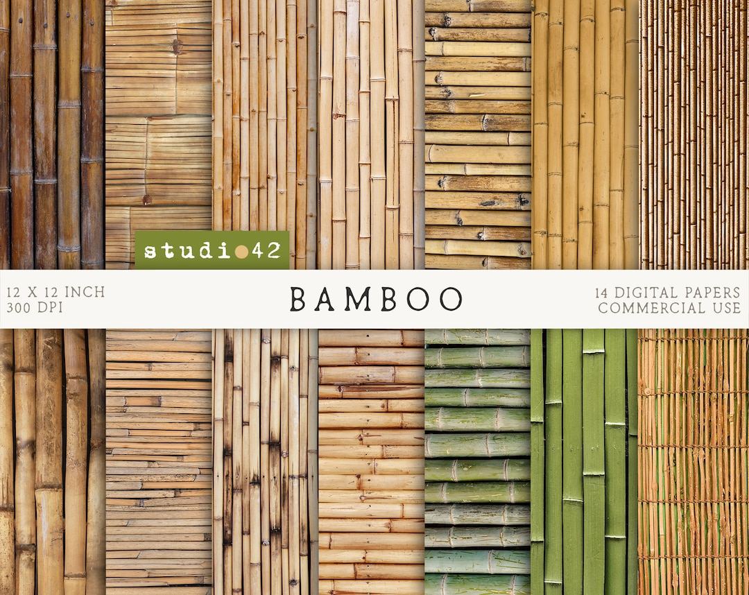 Bamboo Texture Digital Papers, Bamboo Digital Backgrounds, Nature ...