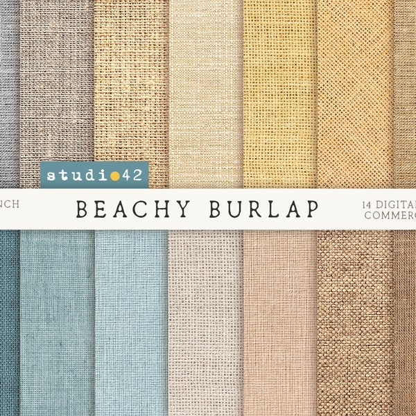 Burlap Digital Paper - Etsy