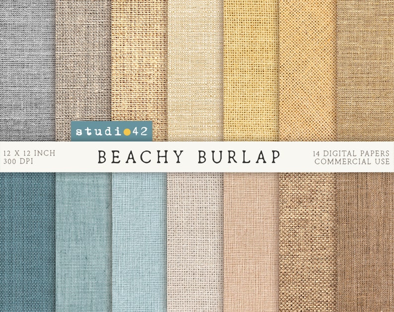 Beach Textures Burlap Background Digital Papers, Linen Texture Paper ...