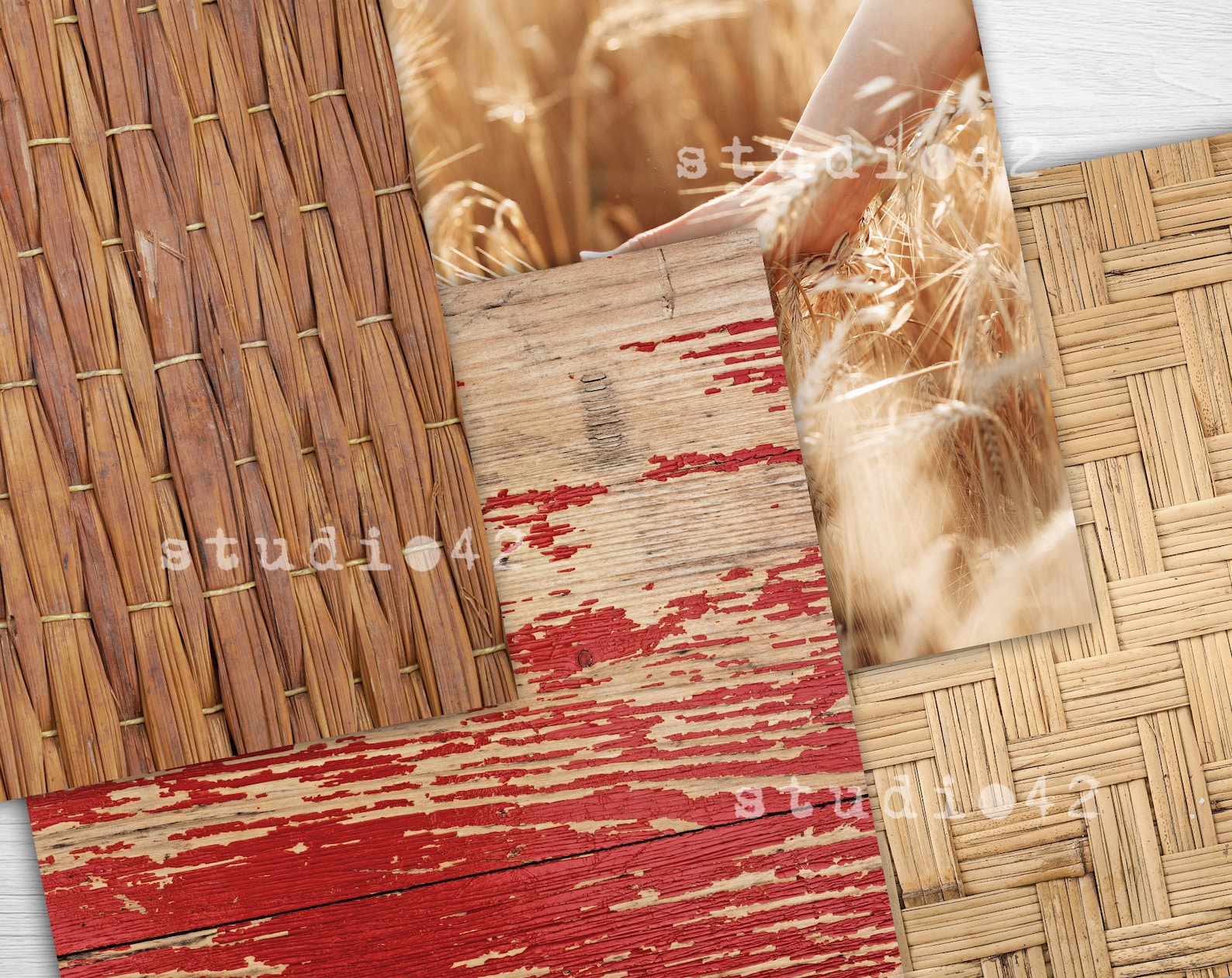 Farmhouse Digital Paper, Farmhouse Textures, Countryside Printables ...