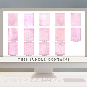 Printable Pink Ledger Paper, Ledger Book, Digital Ledger Paper, Digital ...